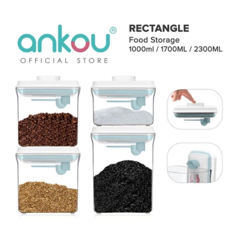 {SG Seller} ANKOU Air Tight Food Container - Rectangle Clear - TikTok ...