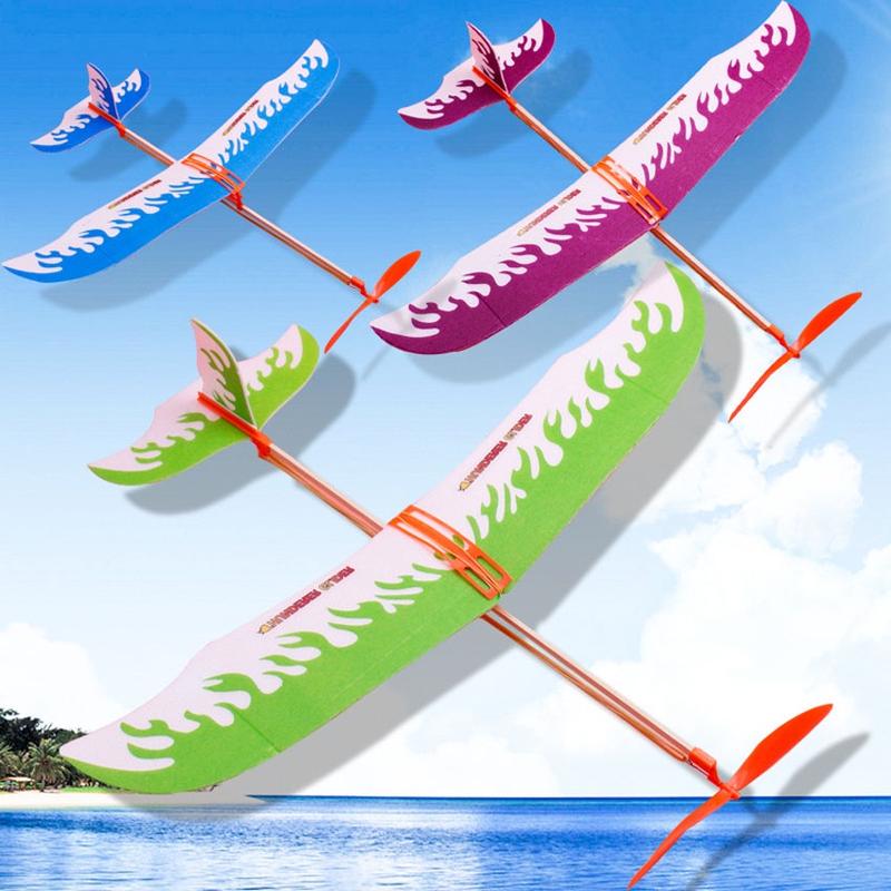 Pesawat Terbang Tenaga Karet Mainan Rakit Airplane Rubber Band - Shop ...