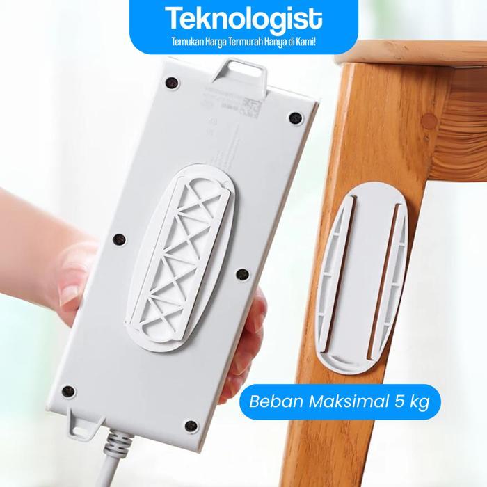 Wall Mount Rak Gantung Stop Kontak Tempel Gantungan Kabel Power Strip ...