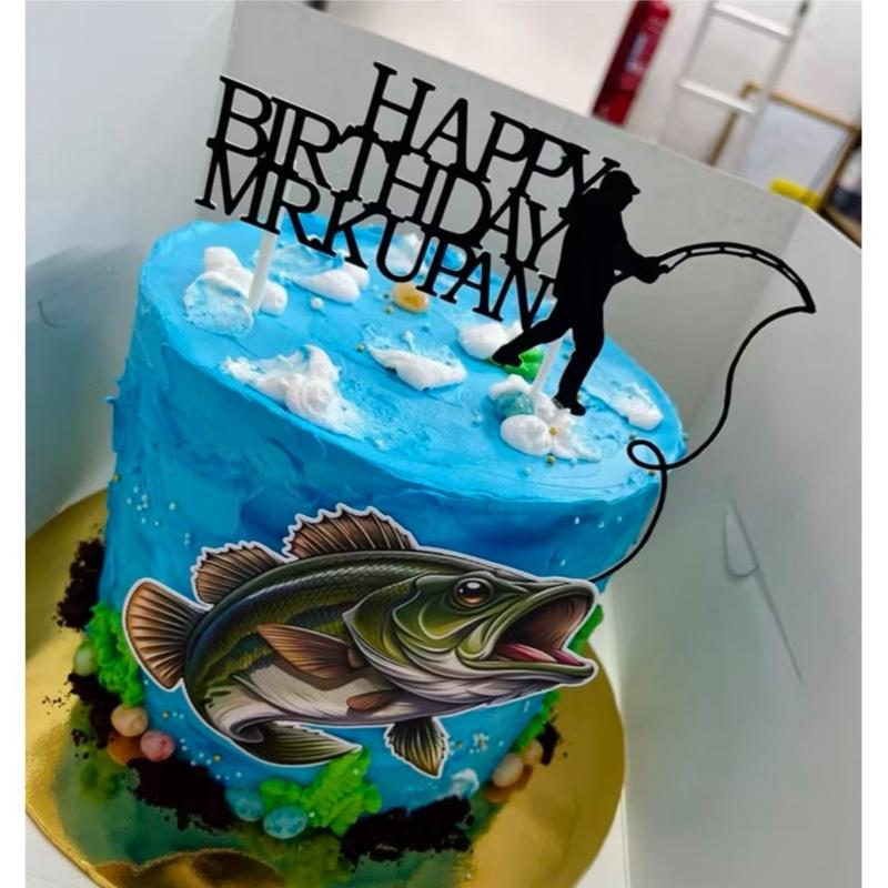 TOPPER CAKE FISHING MEMANCING CUSTOM - TikTok Shop Malaysia
