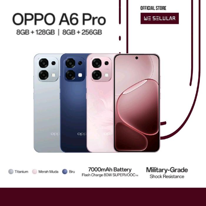Promo Oppo A6 Pro 8/128 8/256GB Garansi Resmi || Batere 7000Mah || Anti ...
