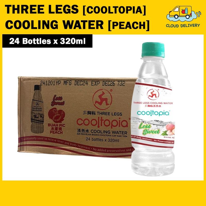 Three Legs Cooling Water Cooltopia (24 x 320ml) - Peach - TikTok Shop ...