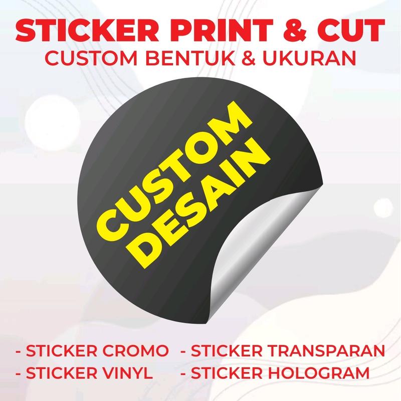 Stiker Print & Cut Custom Bentuk dan Ukuran untuk label jualan - Shop ...