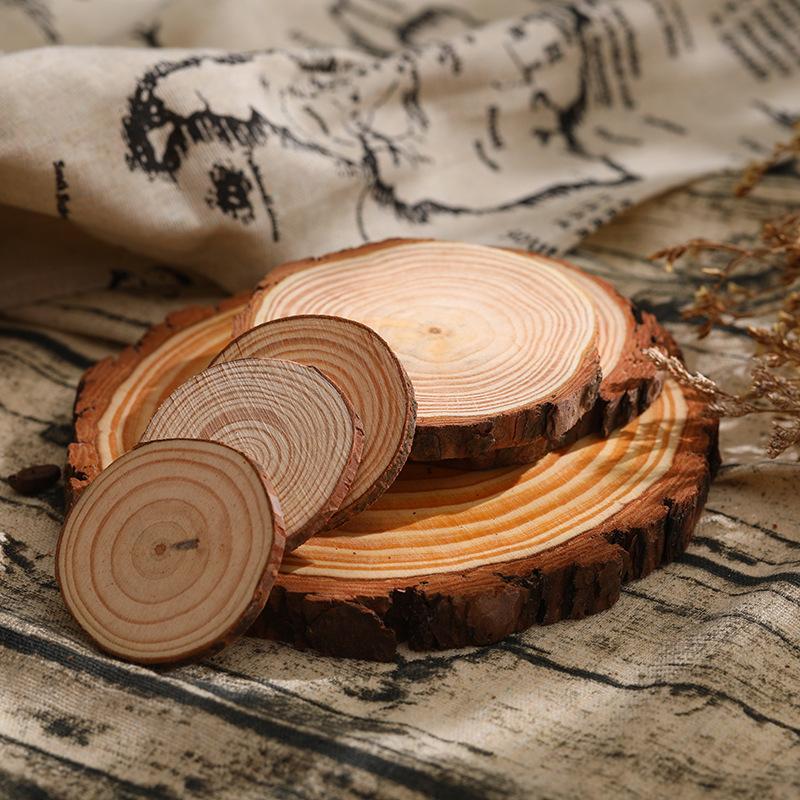 READY STOCKWooden Base Plate Slide Natural Pine Wood Coaster Wall ...