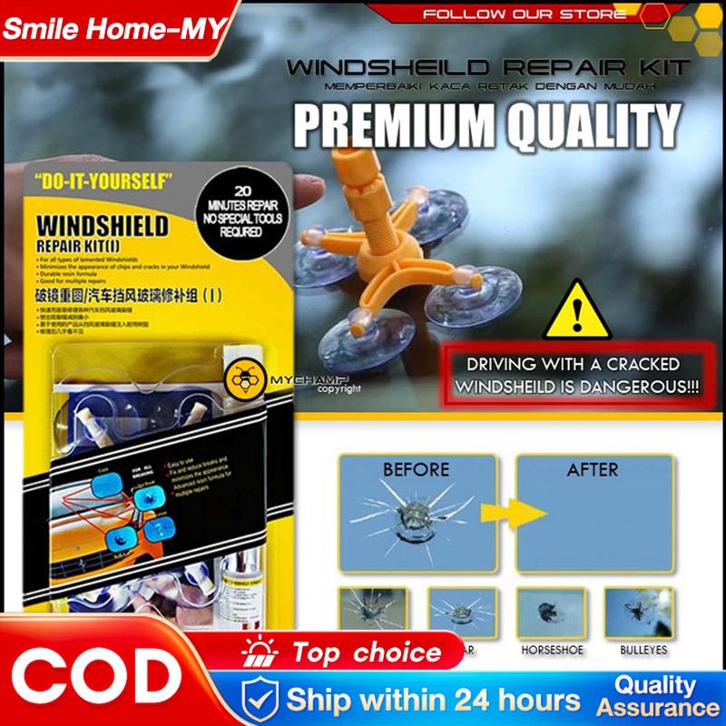 Car Window Glass Crack Chip Windscreen Repair Kit Cermin Pecah - TikTok ...