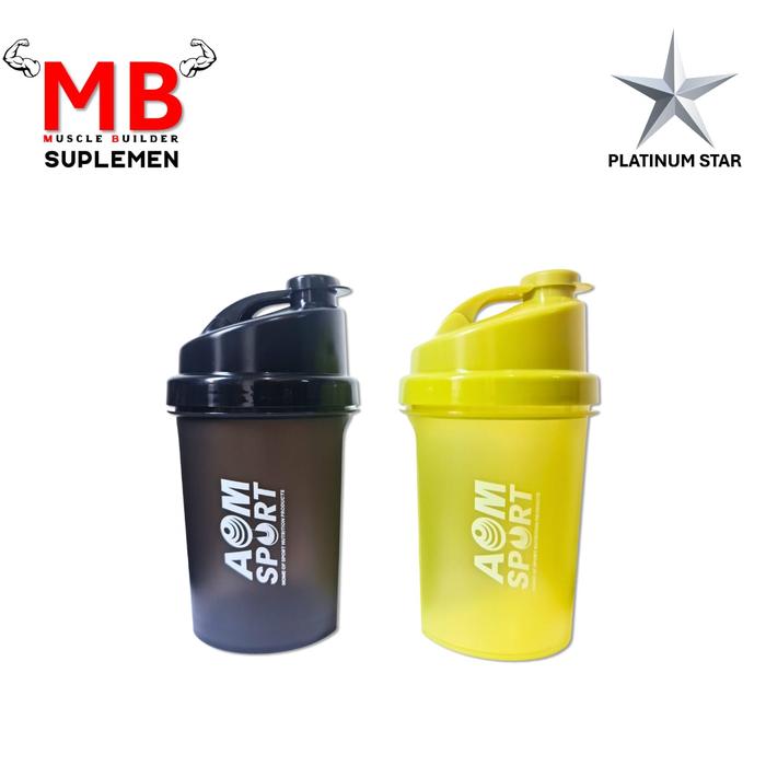 Jual Shaker AOM Sport 600 ml Botol Air Shake Fitness Fitnes Gym Susu ...
