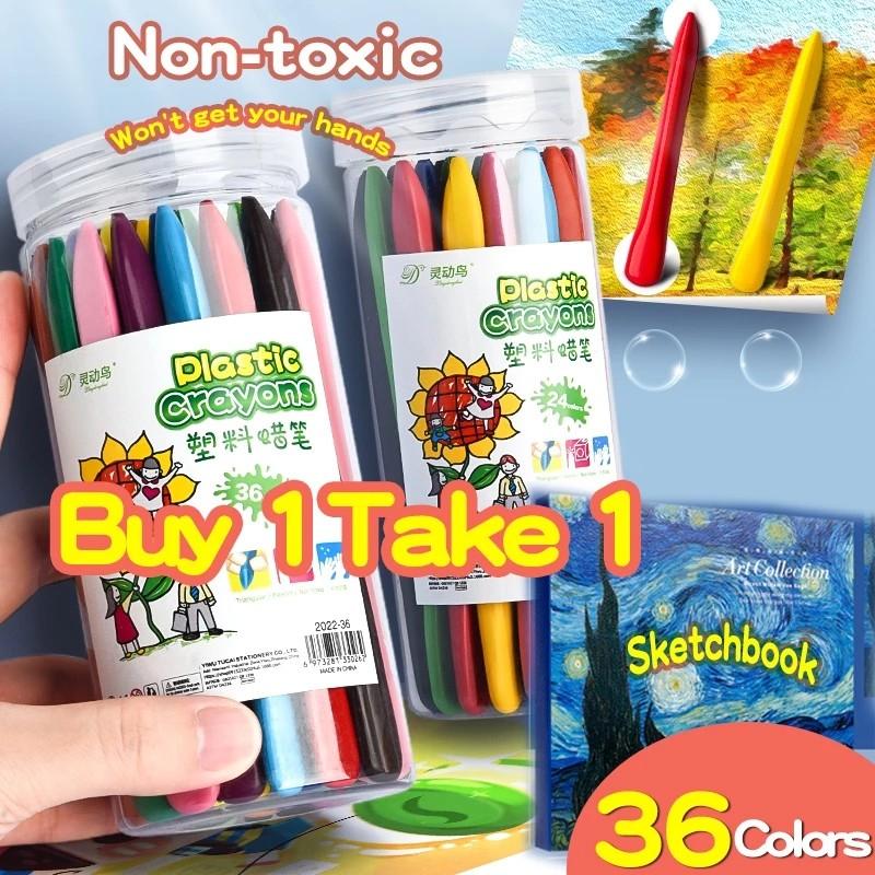 【Buy 1 Take 1】12/24 /36Colors Crayon & Pastels Primary Schoo - TikTok ...