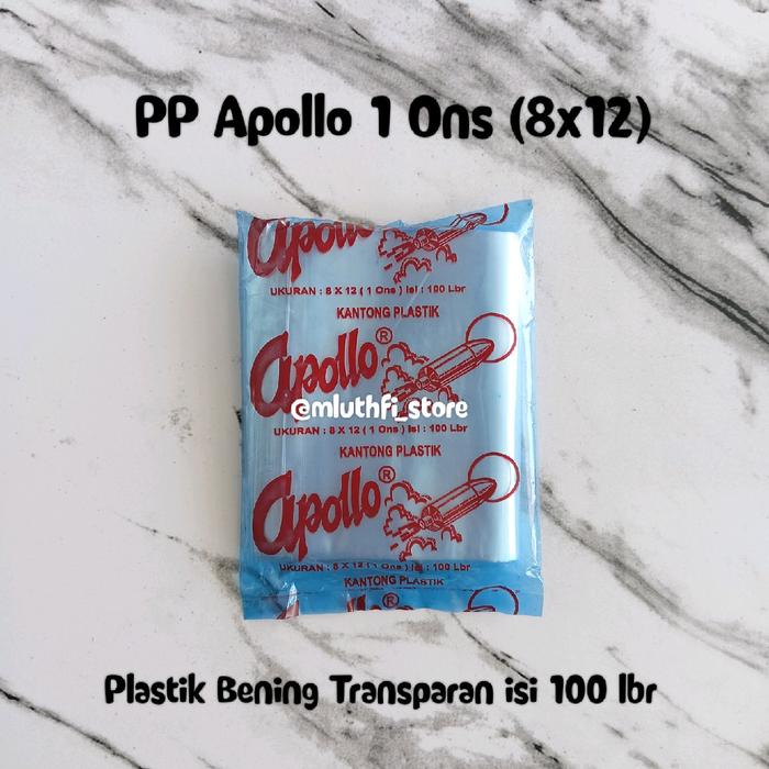 Jual Plastik Bening PP Apollo Ukuran 9x12 (1 Ons) (2 Pcs) Isi 100 ...