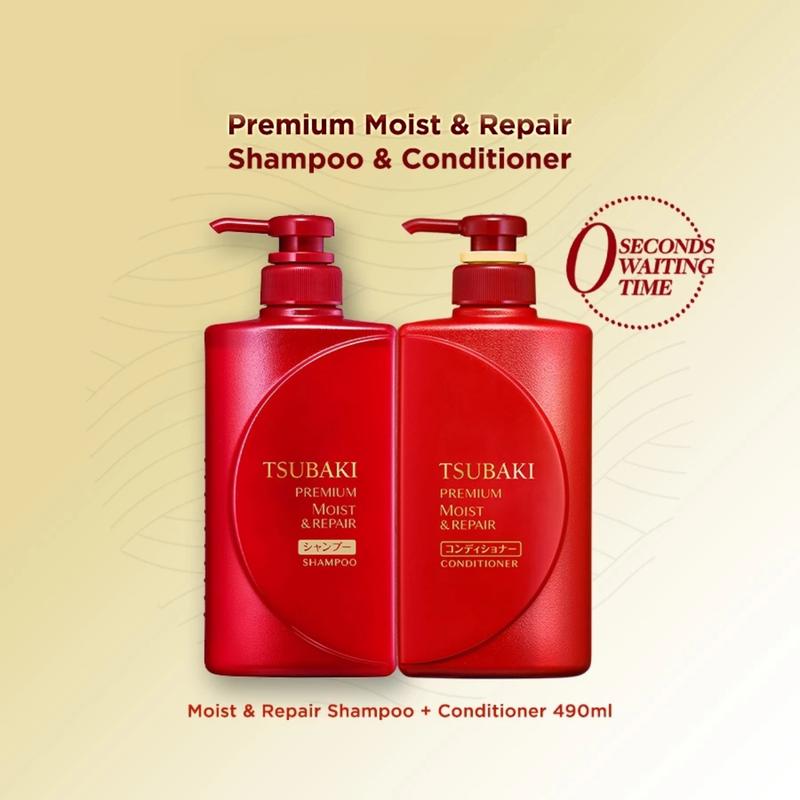 TSUBAKI Premium Moist & Repair Hair Set 490ml (hair shampoo, - TikTok ...