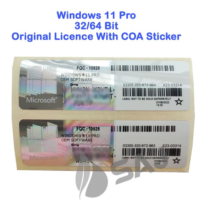Jual Sticker COA Windows 11 Pro (Stiker coa hologram) - Jakarta Selatan ...