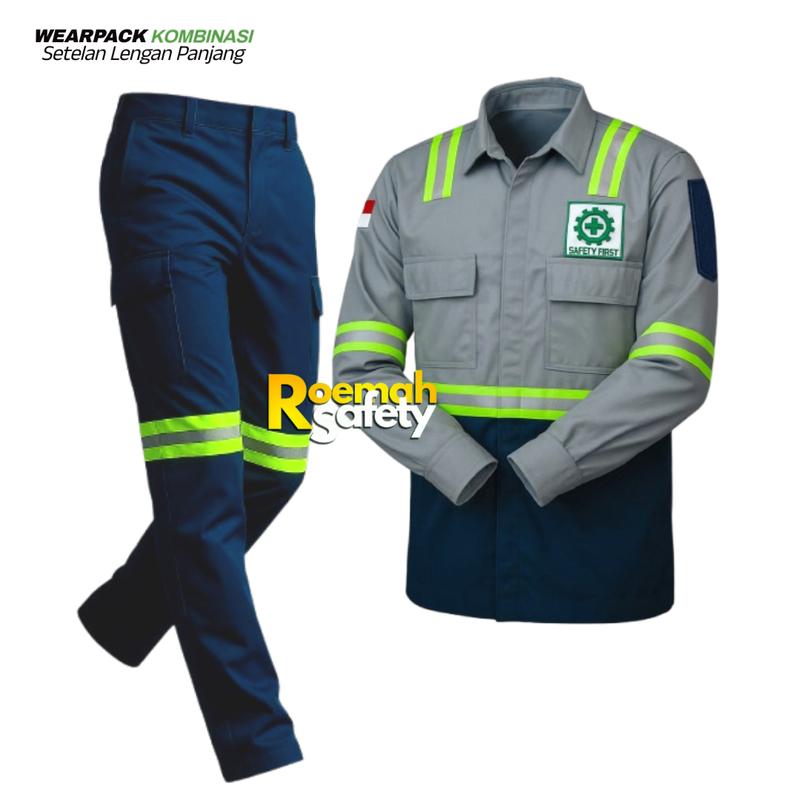 Wearpack Setelan Baju dan Celana Panjang Kemeja Seragam Kerj - Shop ...