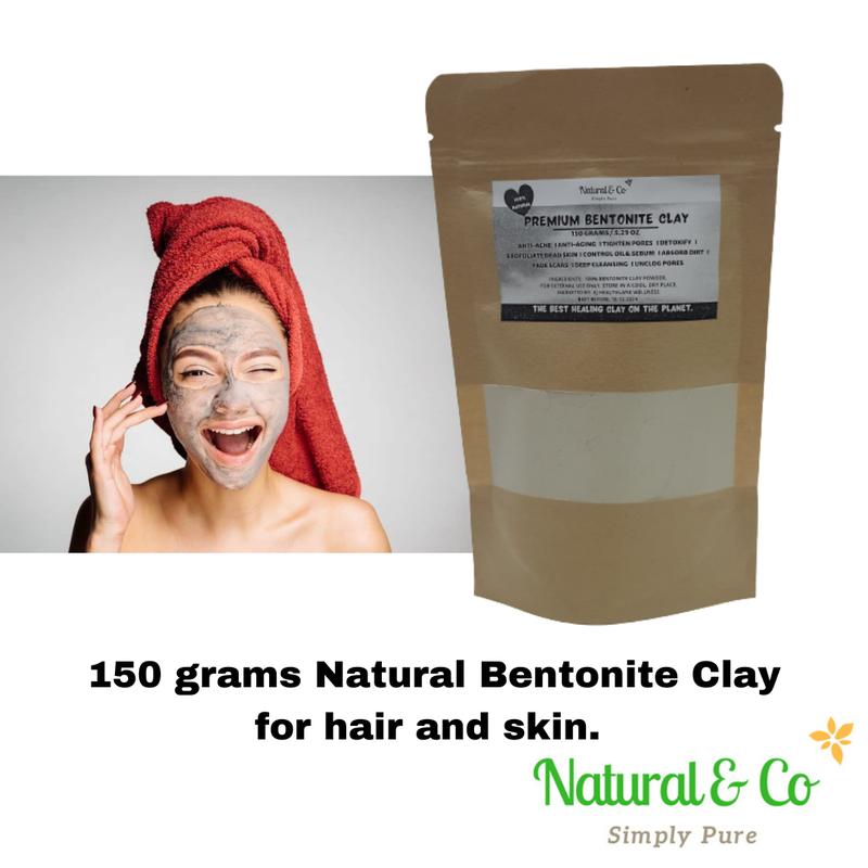 Natural & Co Premium Bentonite Clay 150grams Cleansing Exfoliate ...
