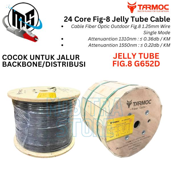 Jual Tarmoc TCB-24C1STJ-G652D-2KM | Fiber Optic Cable G652D Fig-8 Jelly ...