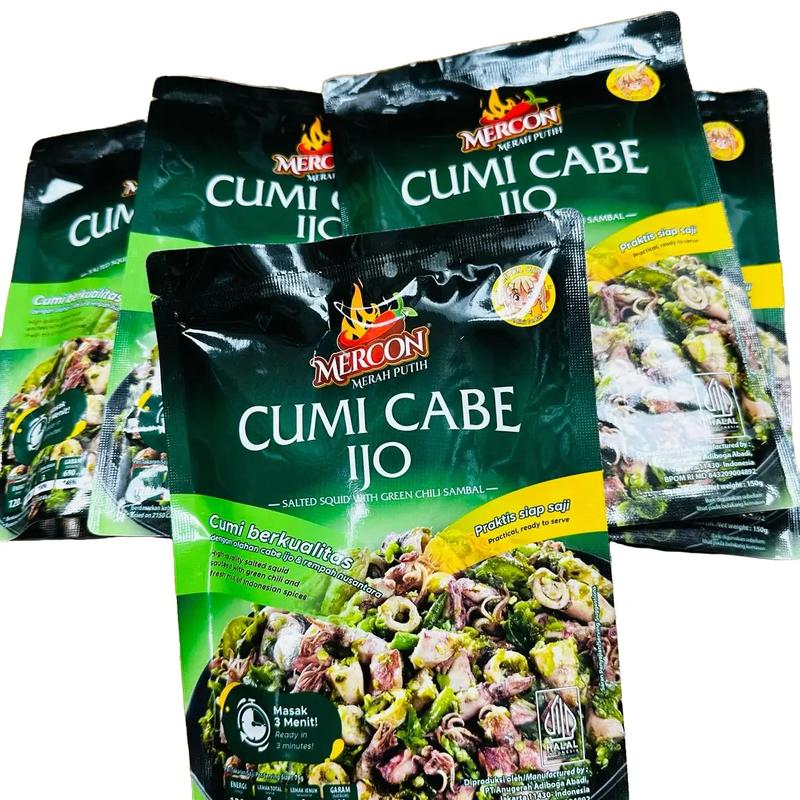 MERCON merah putih CUMI CABE IJO Instant food - TikTok Shop Singapore