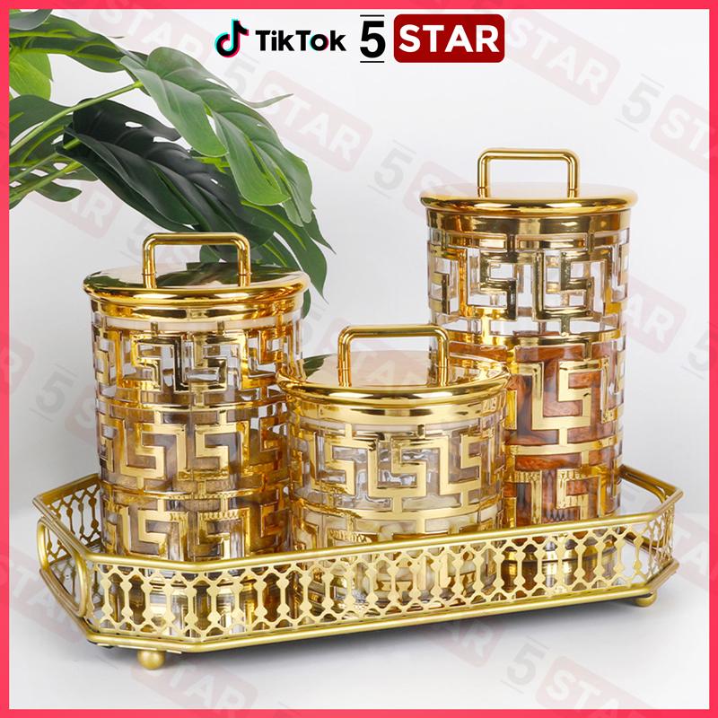 【Flash Sale】5STAR Set Toples Mewah & Akrilik - Toples Kue & Camilan ...