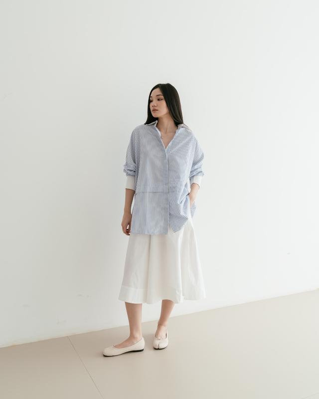 [Seminggu.rtw] Eli Oversized Stripes / Atasan Wanita / Kemej - Shop ...