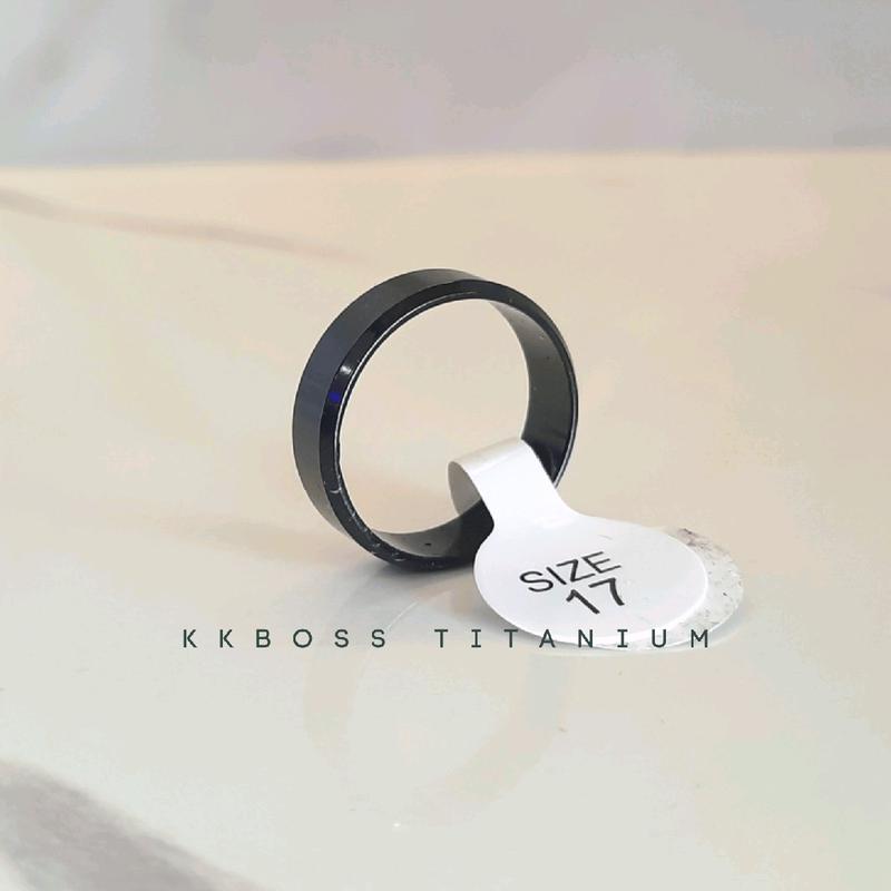 Cincin Hitam Polos Titanium Stainless steel Elegan Rings Hadiah - Shop ...