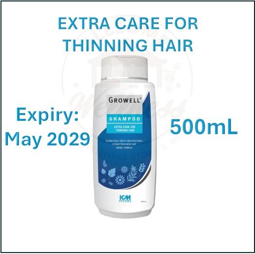 ICM PHARMA Growell Shampoo 500ML (EXTRA CARE for HAIR THINNING ...