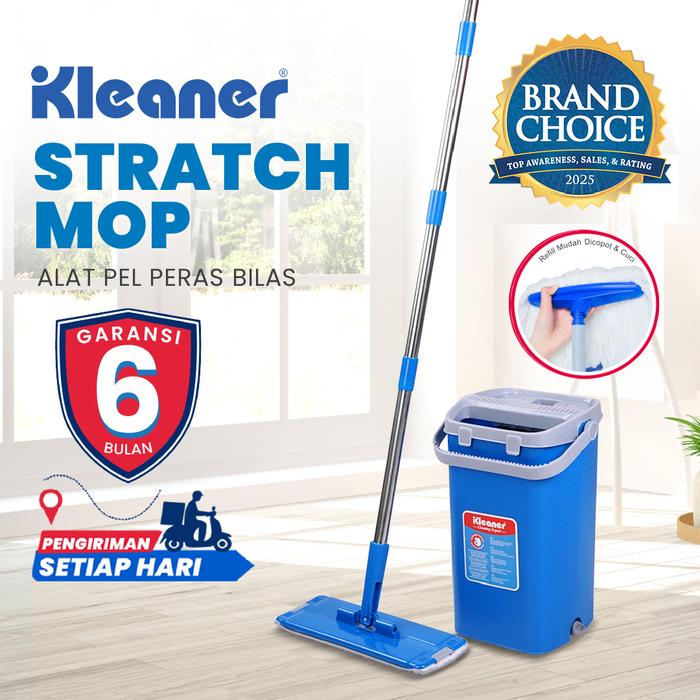 Promo Kleaner Alat Pel 1 Set Dengan Ember Scratch Mop Pembersih Lantai ...
