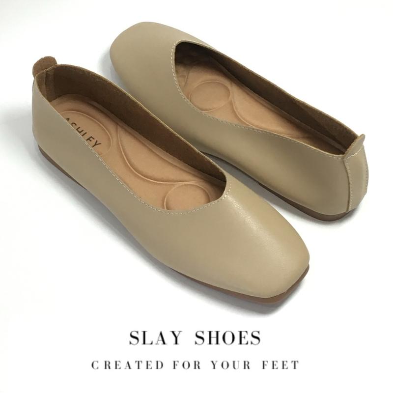 [READY STOCK] SLAY Kasut Wanita Women’s Shoes Square Toe Fla - TikTok ...