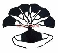 Jual (6Pcs) Masker Kain Tali Panjang Pria Wanita Dewasa Hitam Polos ...