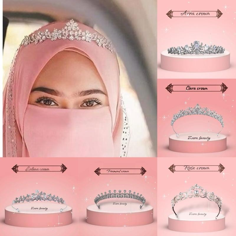 CROWN Bride Zirconia, Crown Rhinestone, Crown Tunang, Crown Nikah ...