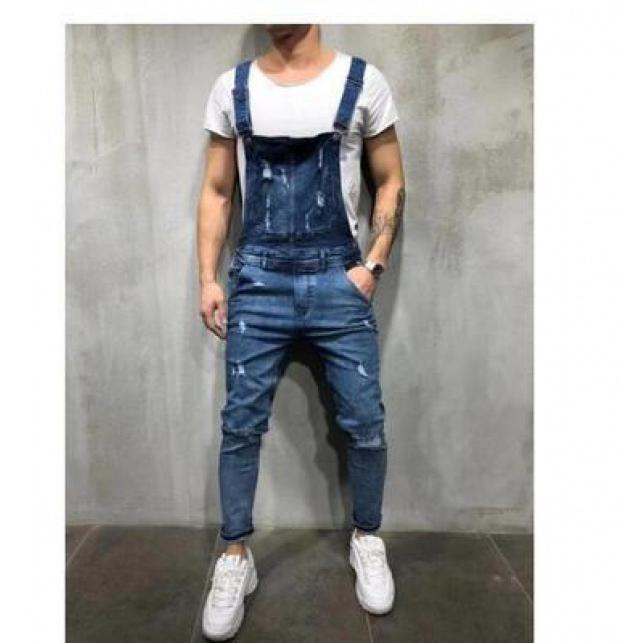 SS24 Baju Monyet Denim Suspender Lelaki, Fesyen Hajat Cermin - TikTok ...