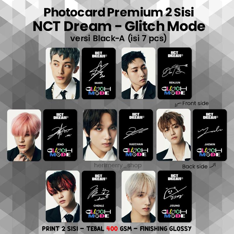 (ISI 7 PCS) Photocard NCT Dream Glitch Mode - Poto card Premium - Shop ...
