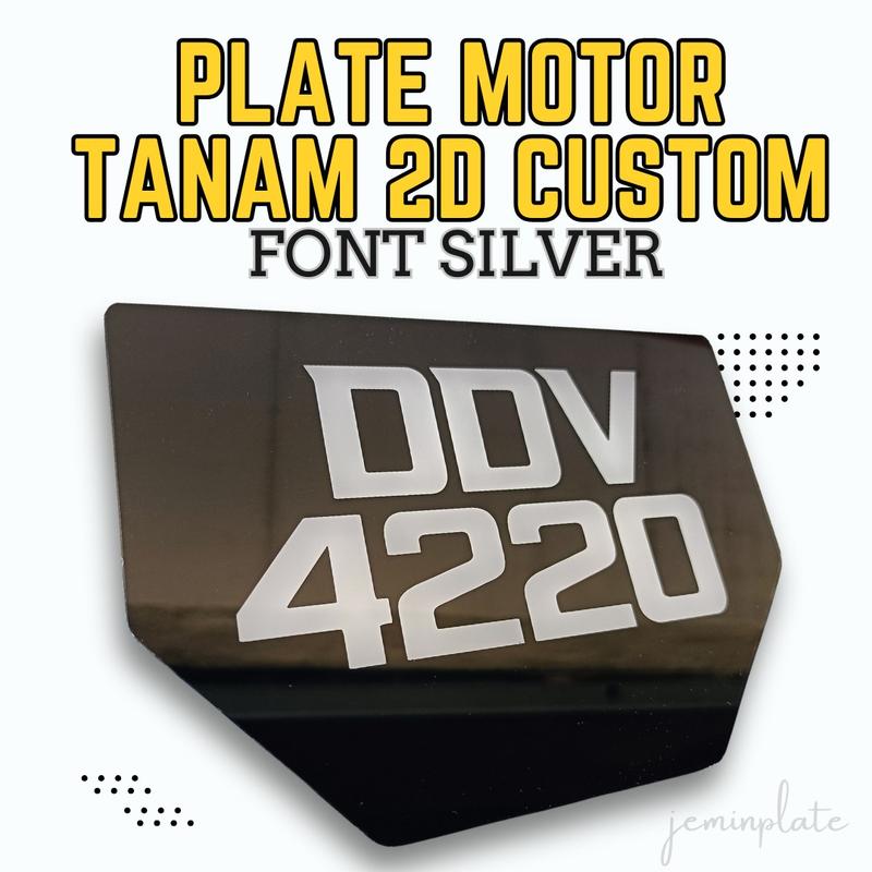 PLATE TANAM @ 2D TULISAN SILVER CUSTOM - TikTok Shop Malaysia