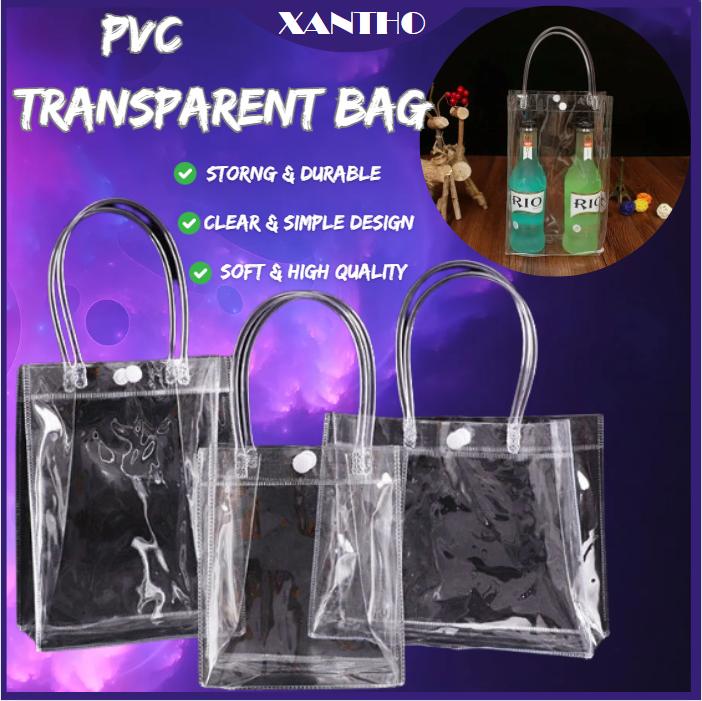 Clear Shopping Bag Gift Bag with Doorgift Polythene Saddle Clear ...