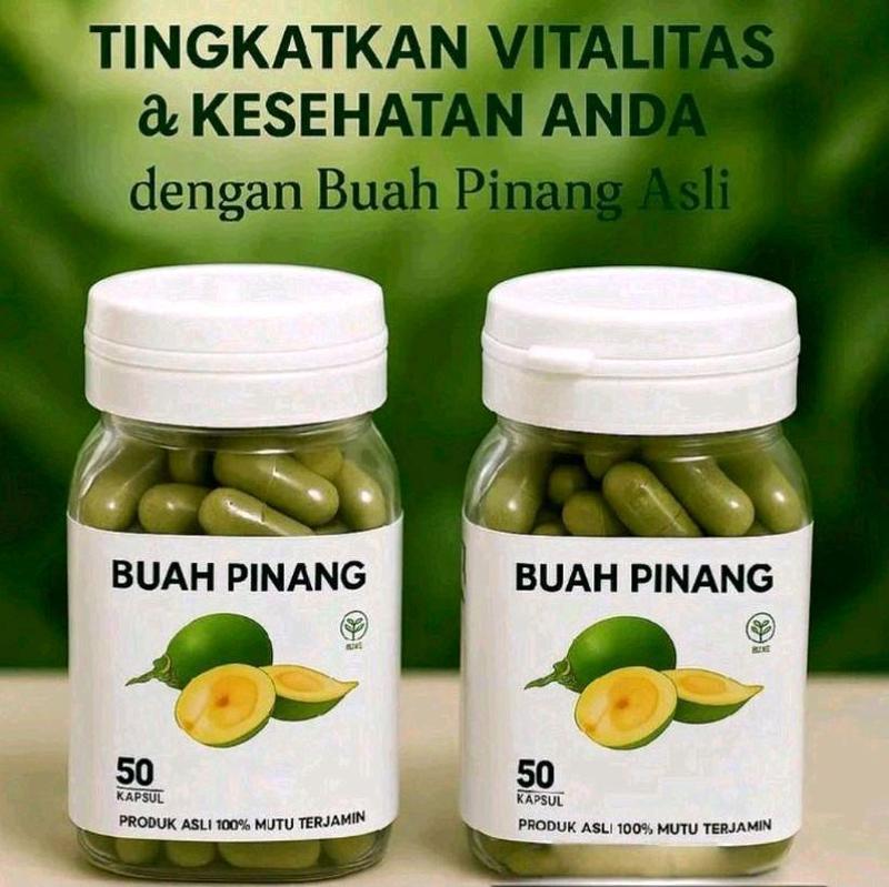 KAPSUL BUAH PINANG || 100% ORIGINAL BUKTIKAN KHASIATNYA|| ISI 50 KAPSUL ...