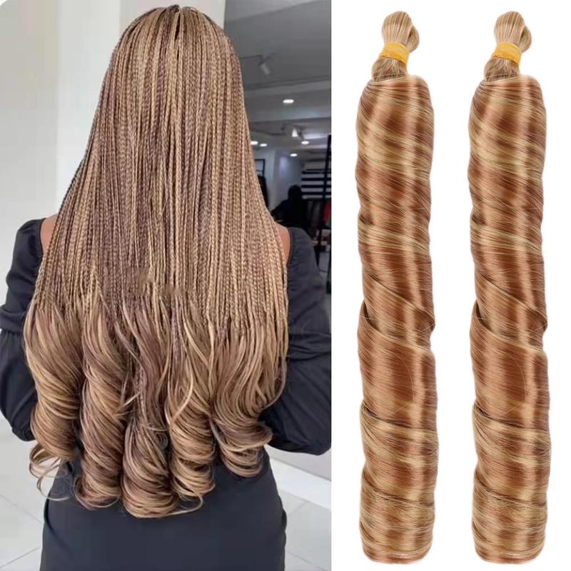 28 inch long Synetic Loose Wave Braiding Hair Extensions Spiral ...