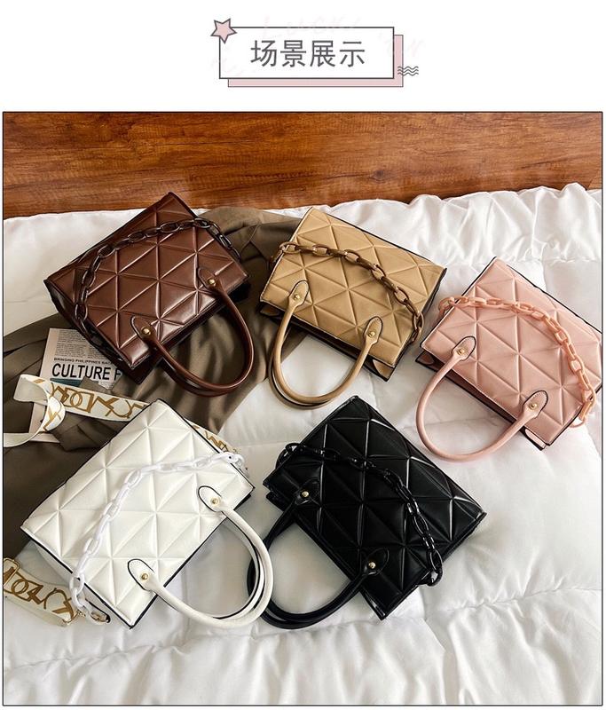 MALAYSIA STOCK️ PLAIN HANDLING BAG GRID MINI ZIP SHOULDER LONG - TikTok ...