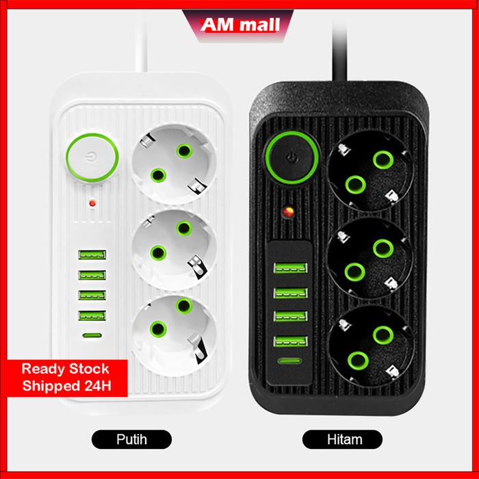 Promo 2500W Power Strip Power Socket Charger Stop Kontak Usb Charger ...