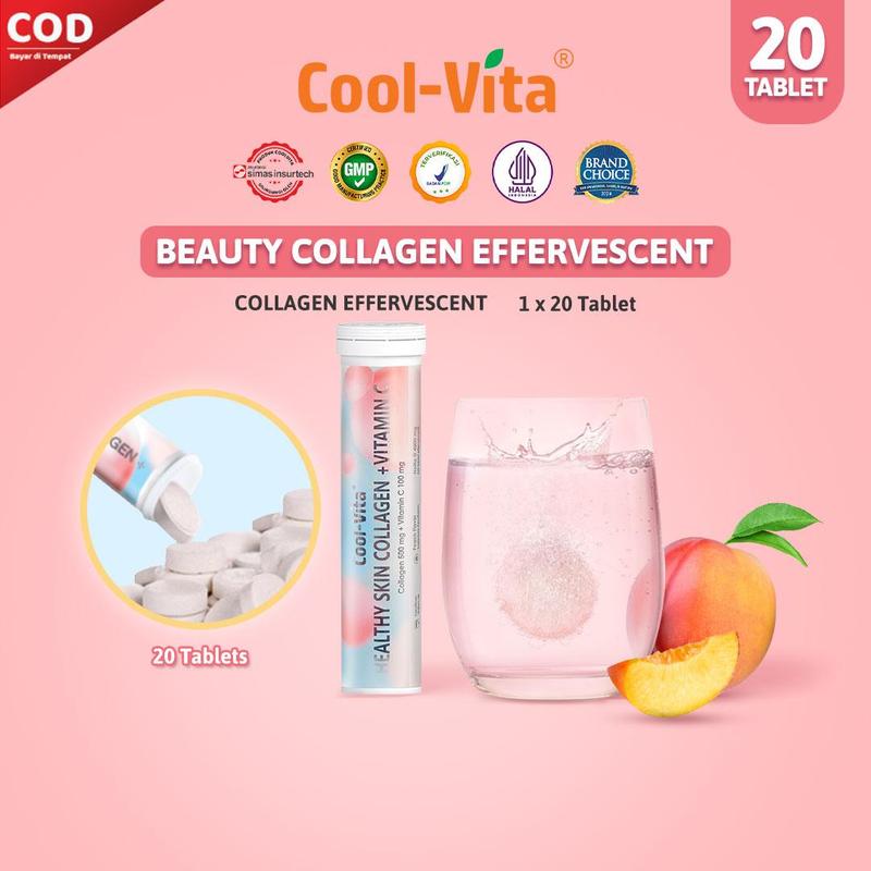 [20EFF] 20 Tablet (1 Tube) Coolvita Collagen EFfervescent - Minuman ...