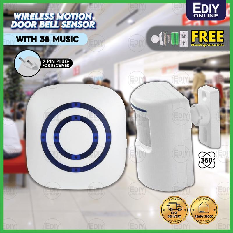 【NEW】 Wireless Motion Door Bell Sensor Crime Visitor Entranc - TikTok ...