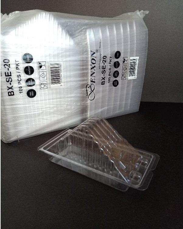 [ 100pcs± ] BENXON Sandwich Box with Lock BX-SE-20 Bakery Disposable ...