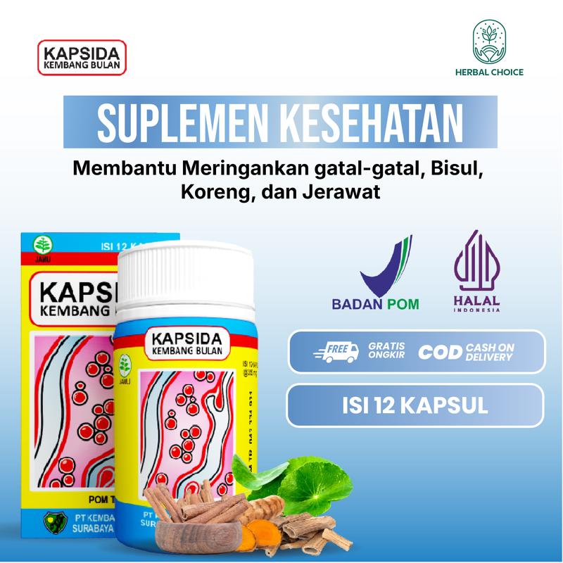 KAPSIDA 12 Kapsul – Obat Jerawat, Gatal Alergi, Bisul, Koreng Kembang ...