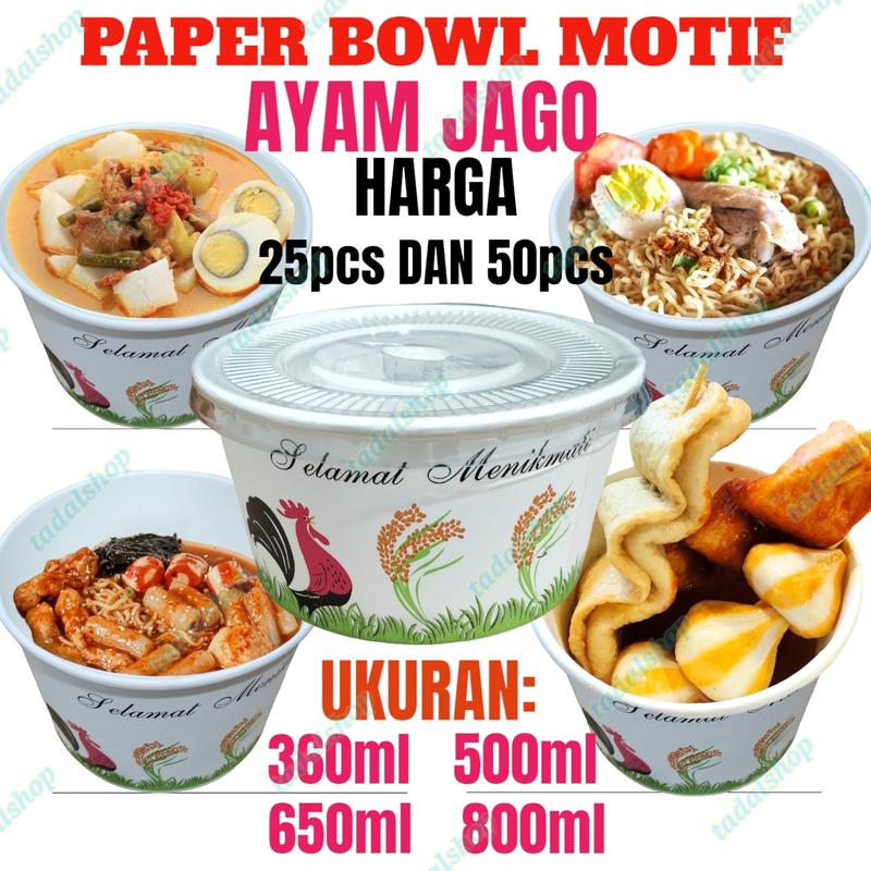 paper bowl mangkok motif ayam kertas semua ukuran paper bow - Shop ...