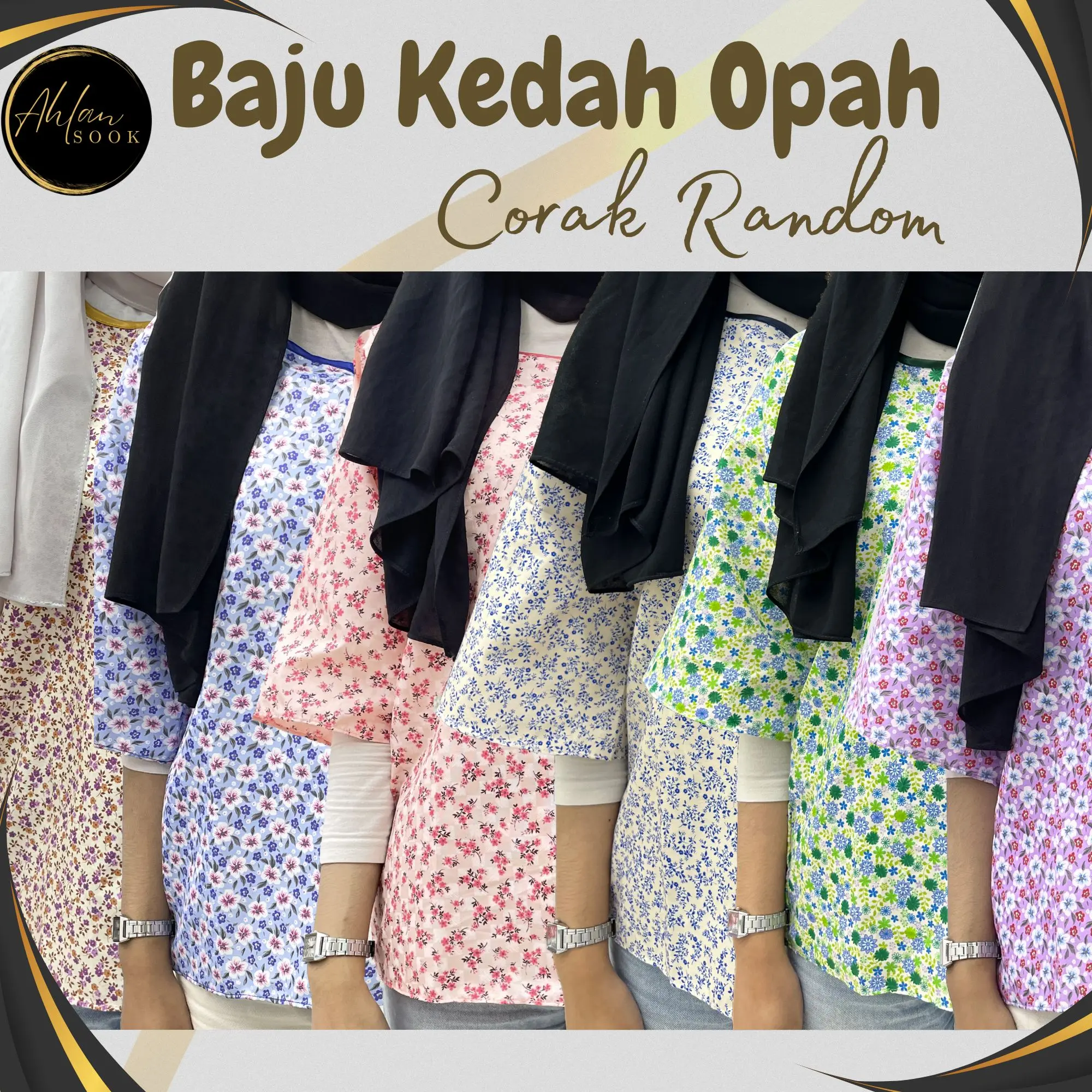 Baju Kurung Kedah Opah Dengan Corak Random - TikTok Shop Malaysia