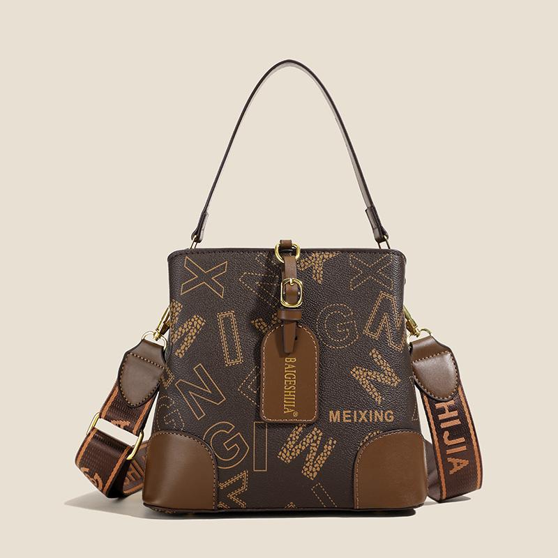 2025 New Live Popular PU Bucket Bag Women's Shoulder Bag Large - TikTok ...