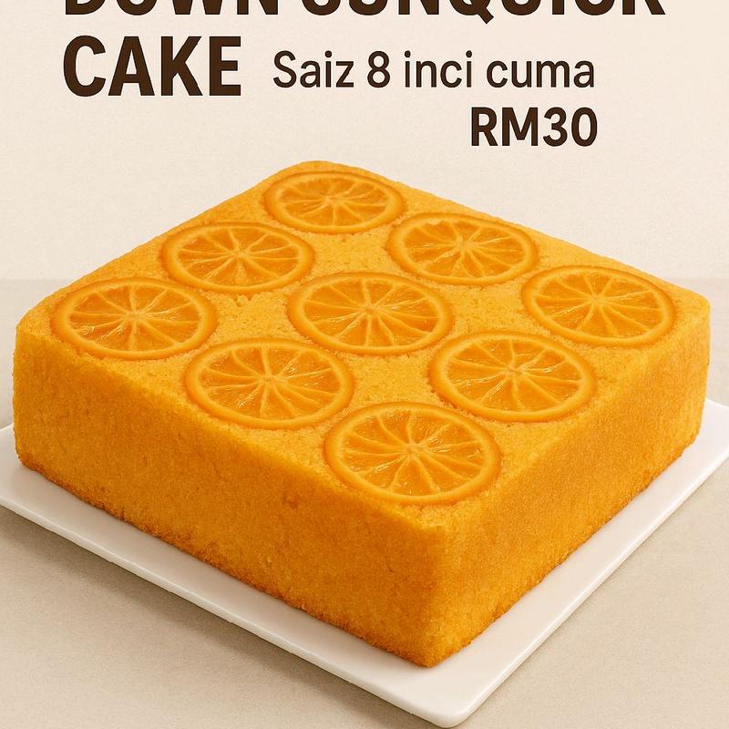 kek marble upsidedown oren sunquick Food Moist Snack Buah Manis ...