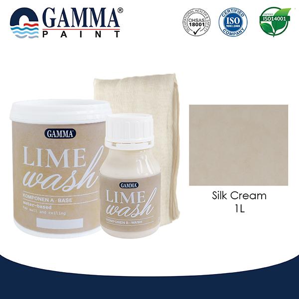 Jual Gamma LIME WASH Kit (1L & 300ml) - Silk Cream - Cat Motif ...