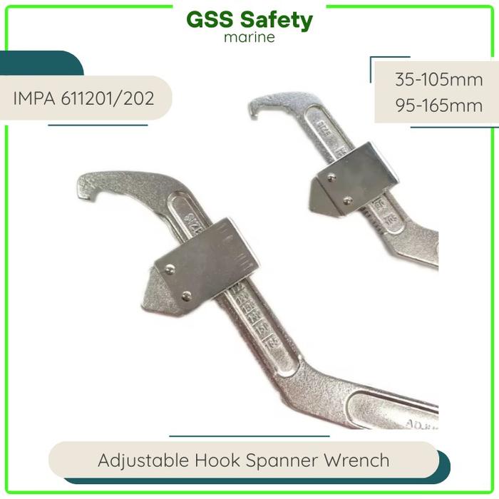 Jual Wrench Hook Spanner Adjustable Hand Tools For Marine 35-105mm IMPA ...