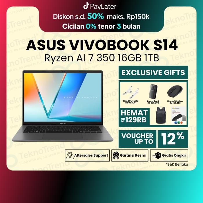 Promo ASUS Vivobook S14 M3407KA Ryzen AI 7 350 16GB 1TB WUXGA OLED ...