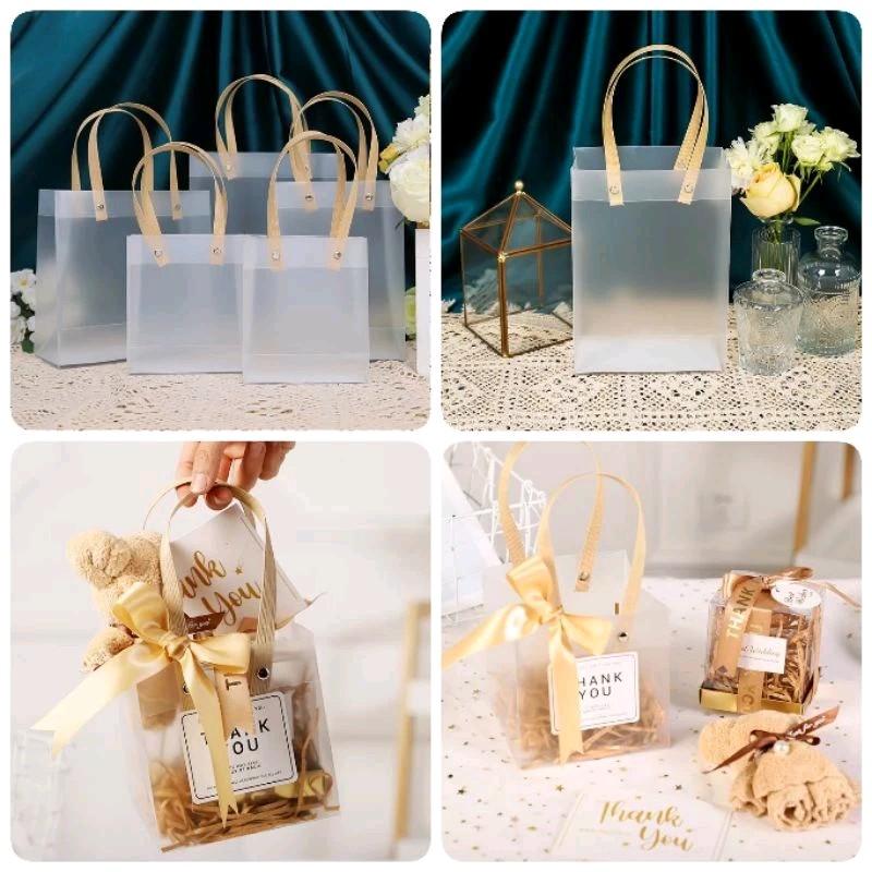 Frosted PP Tote Bag PVC Doorgift Bag Gift Bag Goodies Bag Wedding ...