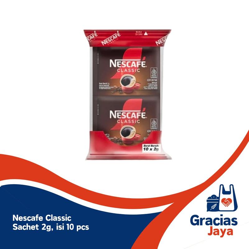 Nescafe Classic Sachet 10x2gram - Rich Coffee Flavor - Shop | Tokopedia