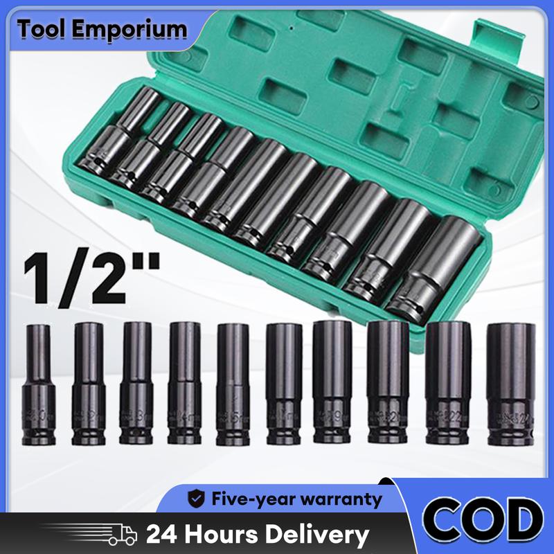 【Free shipping】Hex Socket Wrench Set 10 Pcs Size 1/2'' Suitable ...