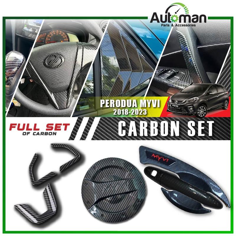 Perodua Myvi 2018-2023 Carbon fiber fuel tank door bowl window - TikTok ...