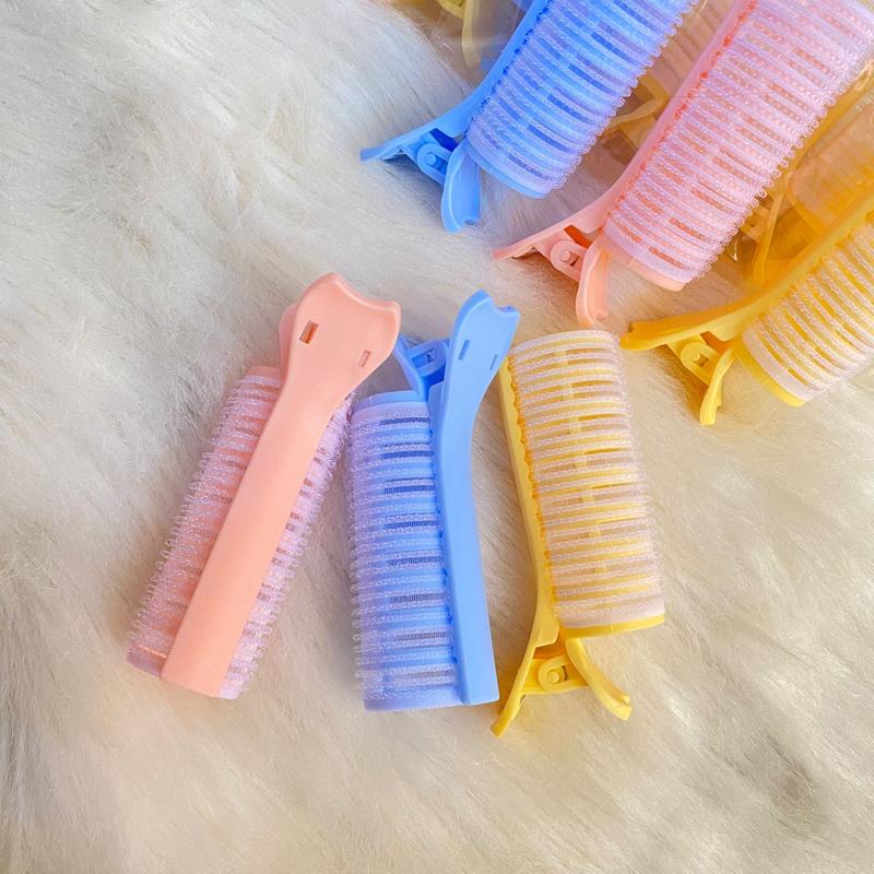 Rol rambut rol poni 2 in 1 roll + penjepit size 3 cm (R18) korea pastel ...